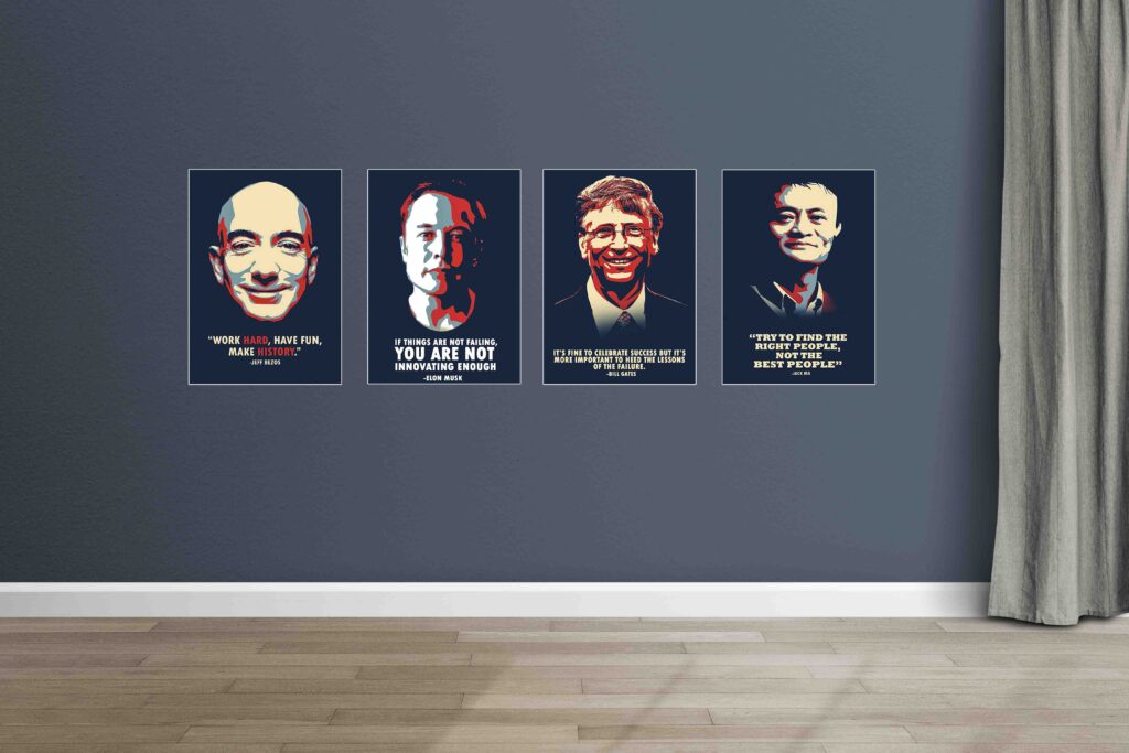 Motivational Influencers Posters Pack – Drapster