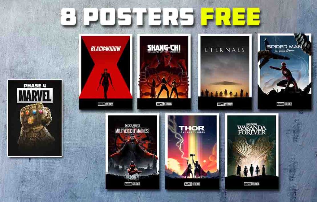 Complete Infinity Saga Poster Pack | Phase 4 Poster Pack Free – Drapster