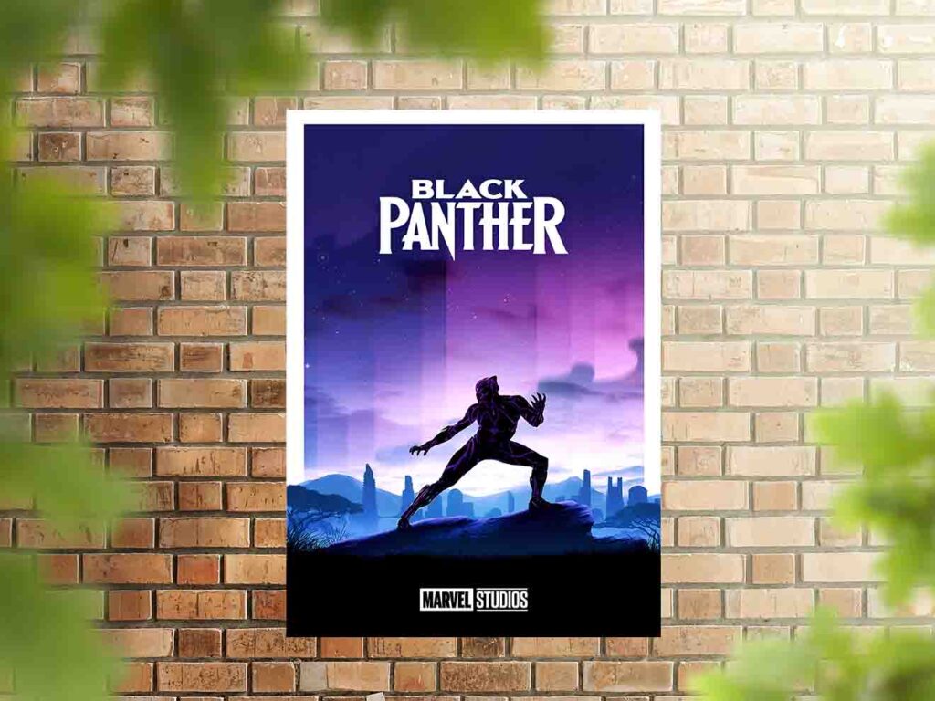 Black Panther Single Poster | 13×19 inches | 300 GSM | Laminated – Drapster