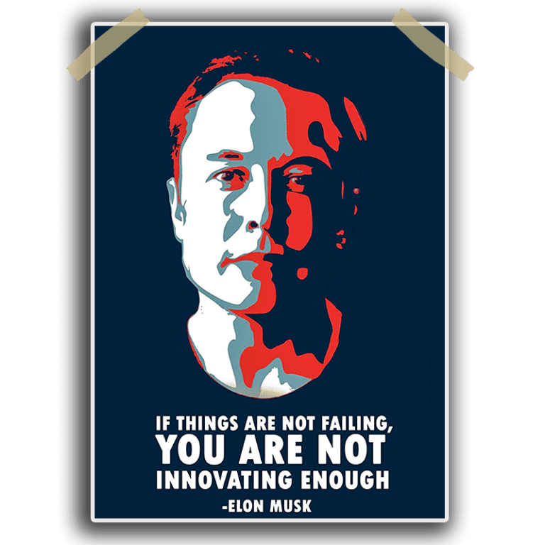 Motivational Elon Musk Single Poster 13×19 Inches 300 Gsm