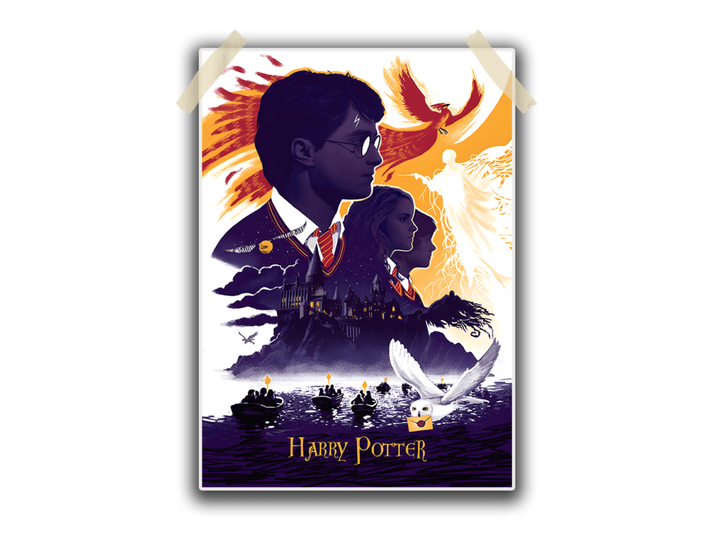 Harry Potter Art Poster Single Poster | 13×19 inches | 300 GSM | Laminated – Drapster