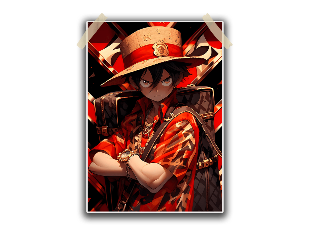 Luffy One Piece Poster v2 Single Poster | 13×19 inches | 300 GSM ...