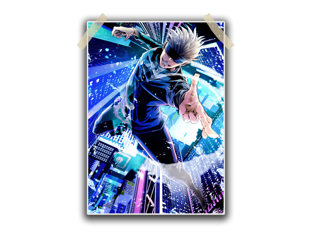 Satoru Gojo Jujutsu Kaisen v5 Single Poster | 13×19 inches | 300 GSM ...