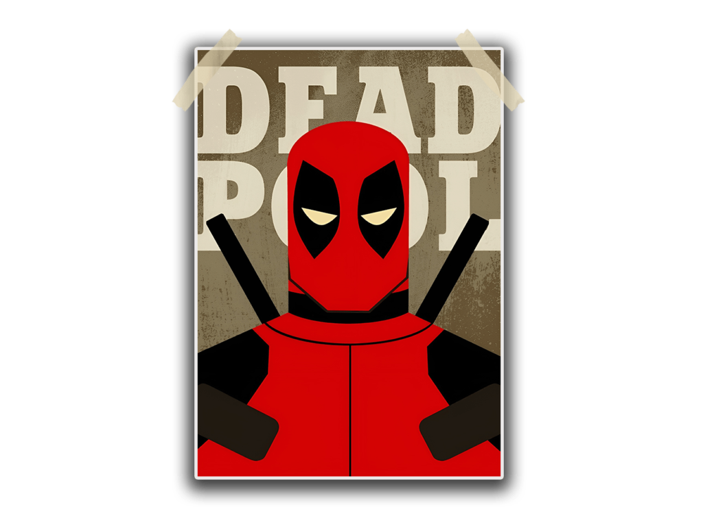 Deadpool Vector Art Single Poster | 13×19 inches | 300 GSM | Laminated ...