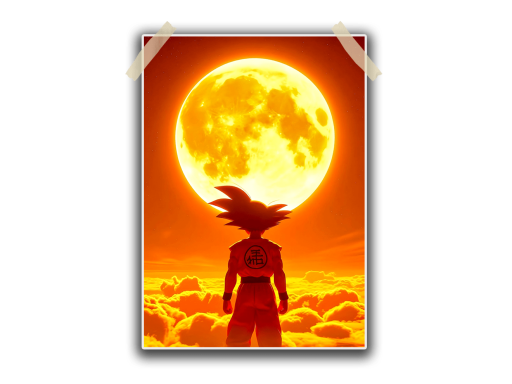 Goku Sun Single Poster | 13×19 inches | 300 GSM | Laminated – Drapster