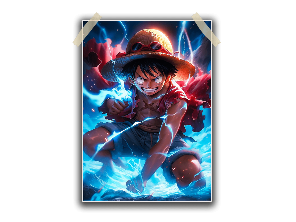 One Piece – Luffy v1 Single Poster | 13×19 inches | 300 GSM | Laminated ...