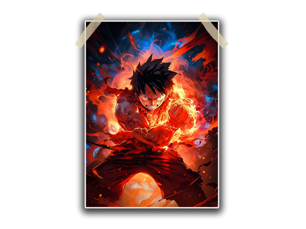 One Piece – Luffy v2 Single Poster | 13×19 inches | 300 GSM | Laminated ...