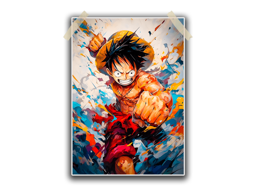 One Piece – Luffy v4 Single Poster | 13×19 inches | 300 GSM | Laminated ...