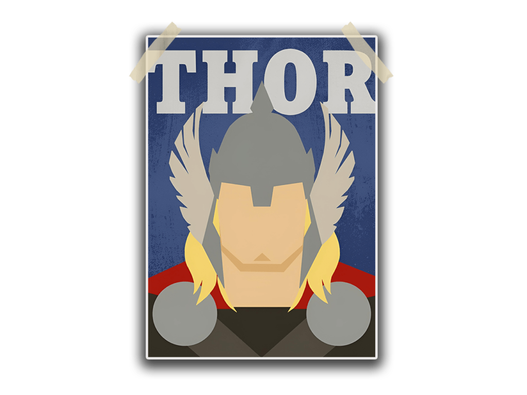 Thor Vector Art Single Poster | 13×19 inches | 300 GSM | Laminated ...